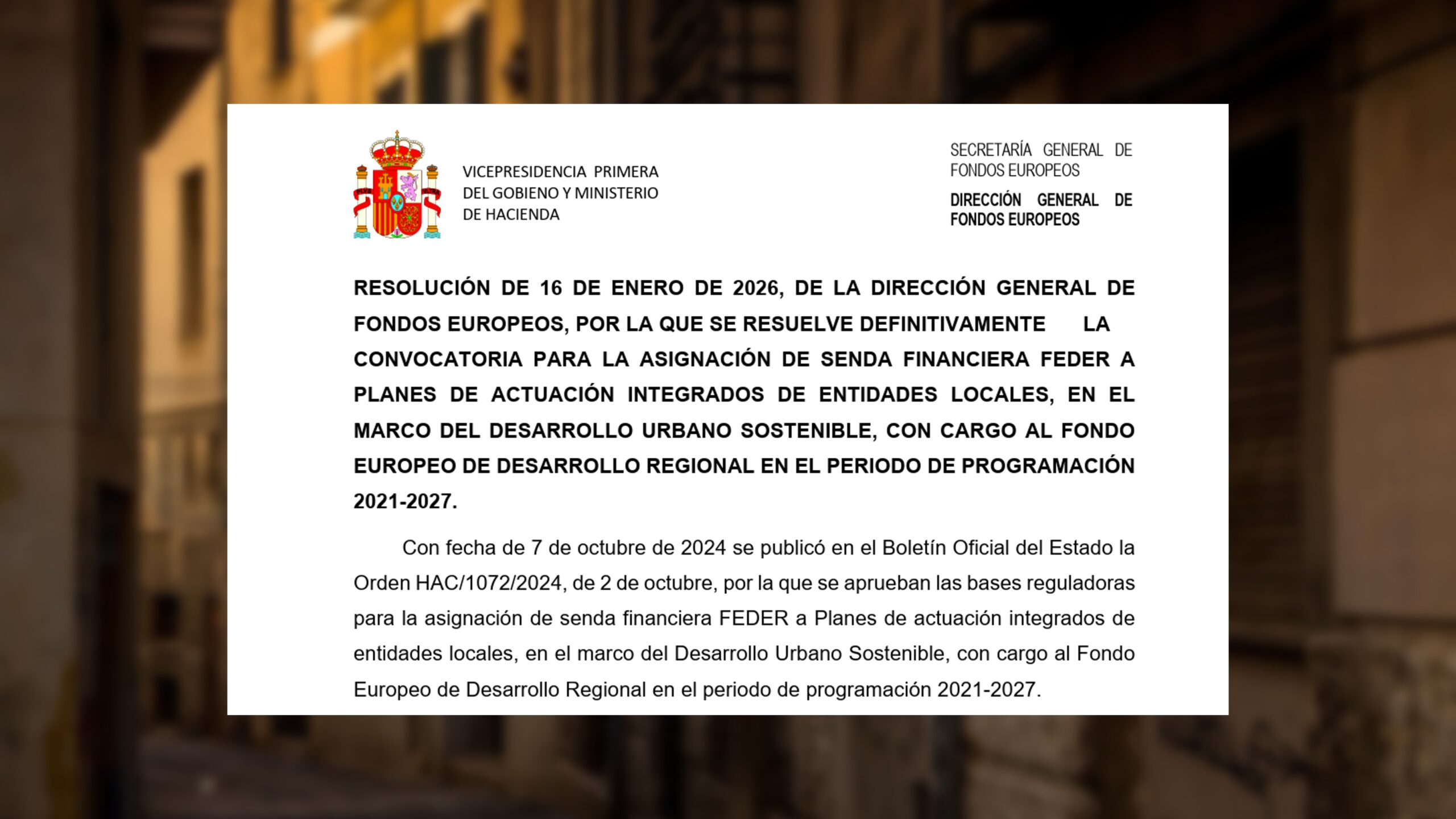 El Ministerio de Hacienda cierra la convocatoria del Plan EDIL y abre ...
